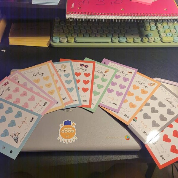 2024 FULL YEAR Digital Savings Challenge Cards Savings Challenge ...