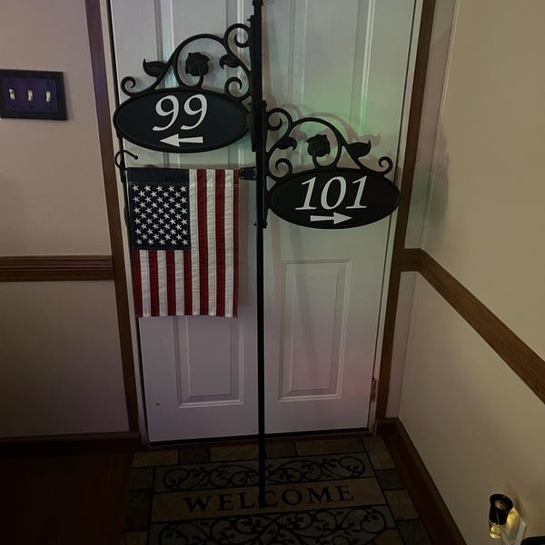 Camp/rv Sign With Flag Holder and Solar Light - 48" - Etsy