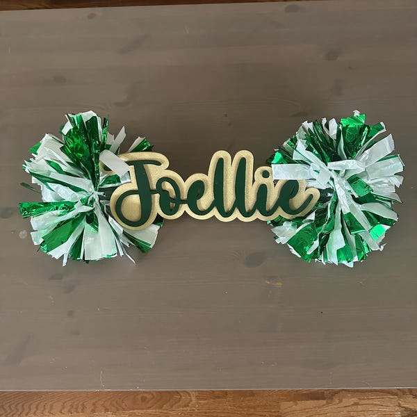 Custom Cheer Stick -game Day Signs - Pom Pom Sign - Custom Cheer Stick ...