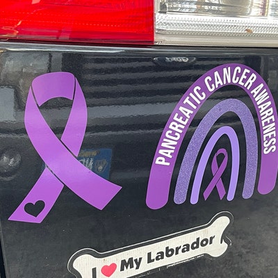 Personalized Purple Cancer Ribbon Stickers Lupus - Etsy