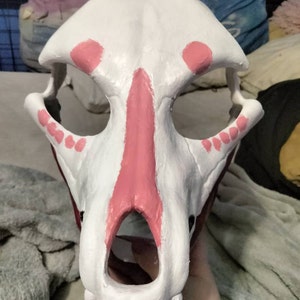 Wolf Skull Realistic Bone Spooky Mask Movable Moving Hinge Jaw 3D ...