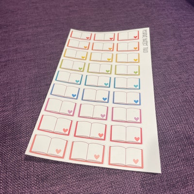 Reading Challenge Planner Stickers Reading Planner Stickers - Etsy