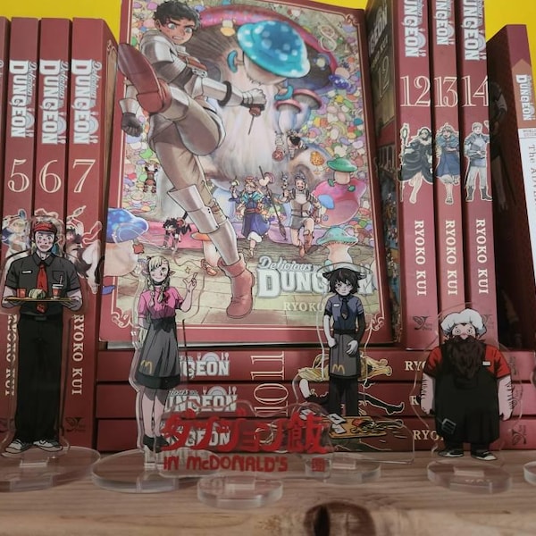 Dungeon Meshi X Mcdonald's Acrylic Standee Set: Fan Art Figurines by ...