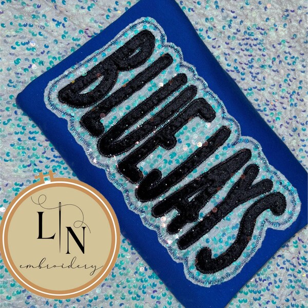 Varsity Applique K Satin Stitch Embroidery Design Kentucky KY Five ...