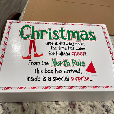 Elf Arrival Gift Box Christmas Elf Gift Box for Elf Arrival and Elf ...