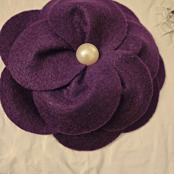 African Violet Corsage// DST African Violet Flower Pin//purple Felt ...