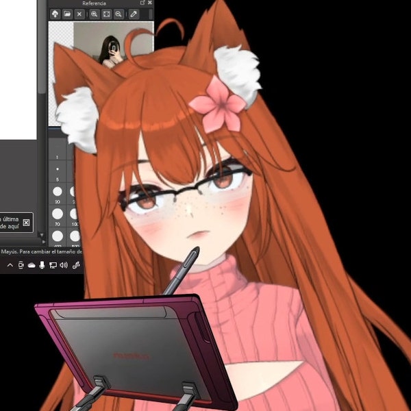 Animated Drawing Tablet Vtuber Asset: Customizable Stream Decoration - Etsy