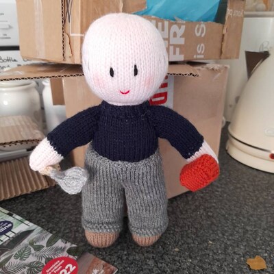 Knitted Firefighter - Etsy