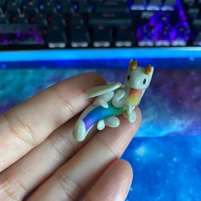 Classic Vanilla Ice Cream Dragon Polymer Clay Sculpture - Etsy