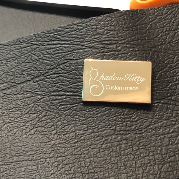 2" Custom Purse Bag Label,52mm X20mm Silver Blank Rectangle Tags With ...