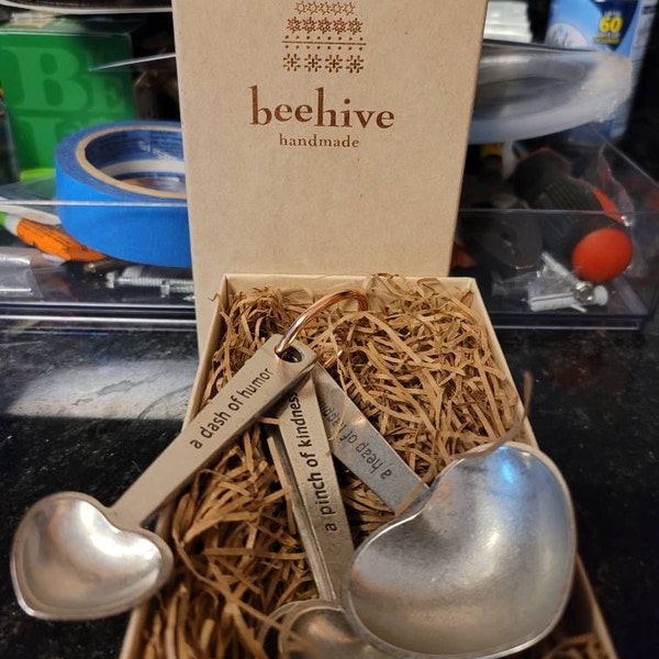 Beehive Heart Quotes Metal Measuring Spoons, Tablespoons, Teaspoons ...