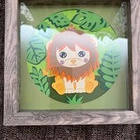Lion Shadow Box Svg, Shadow Box Svg, 3d Svg, Layered Svg, Lion Svg ...