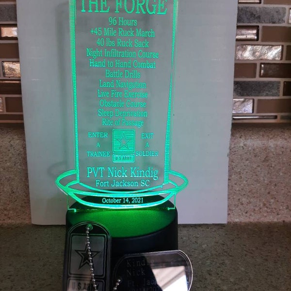 ARMY Forge Candle Style LED Acrylic Personalized Light - Etsy