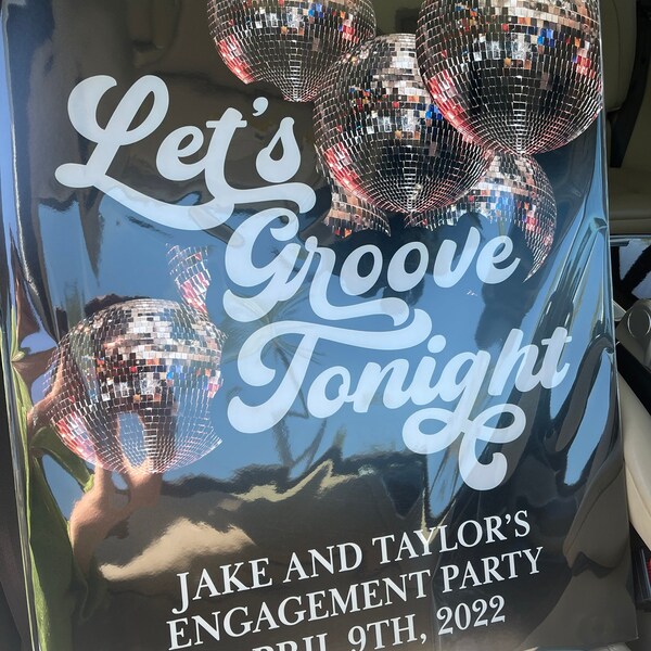 Groovy Disco Sign, Disco Party Welcome Sign, Lets Groove Birthday Party ...