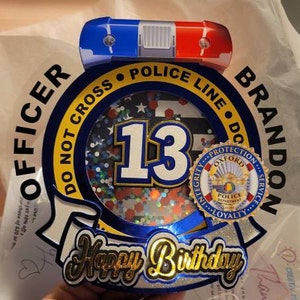 3D Cupcake Topper Inspired in Safety Sheriff Labrador personalized ...