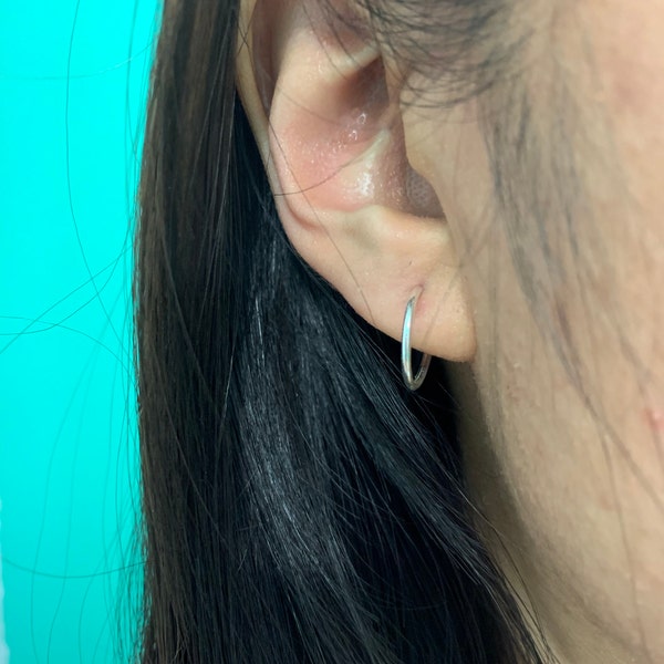 1 Pair 14K Gold Filled Endless Hoop Earrings Gold Hoops, 9mm, 12mm ...