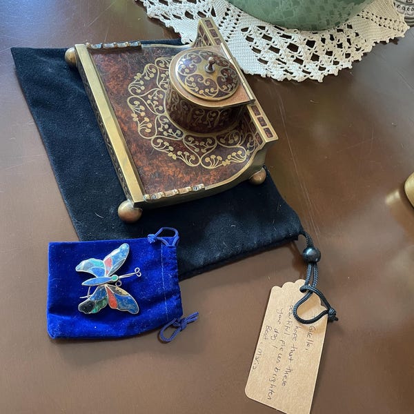 Antique Art Nouveau French Gold Fix Bar Brooch - Floral Motif With ...