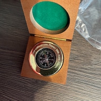 Personalised Compass With Wooden Box, Custom Engraved Compass Gift ...