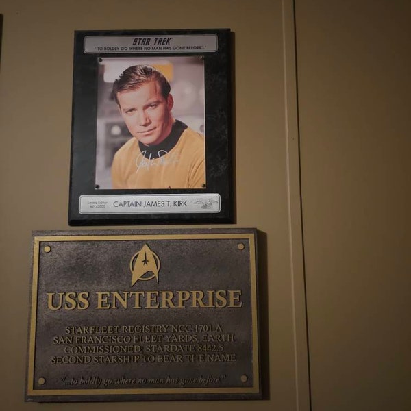 Star Trek USS Enterprise Dedication Plaque Replica MDF 16x12 - Etsy