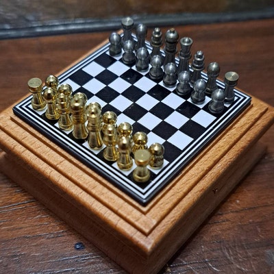 Miniature Chess Set With Metal Magnetic Chess Pieces and Storage Drawer ...