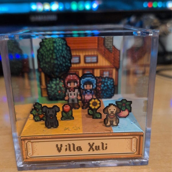 CUSTOMIZABLE Terraria Diorama Cube Gift - 3D Shadowbox, Gamer Decor for ...