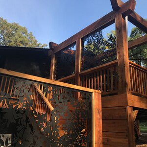 Custom Made Size Outdoor Privacy Screen Windy Tree Panel | Etsy