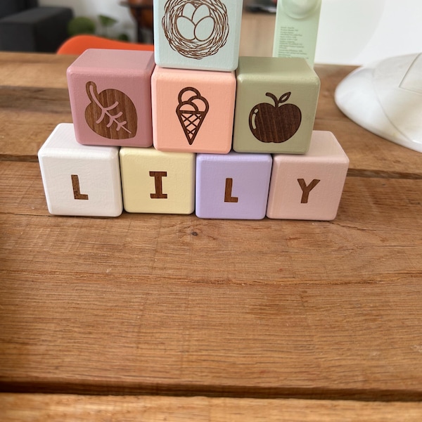 Wooden Baby Name Blocks / Letter Blocks / Nursery Decor - Etsy