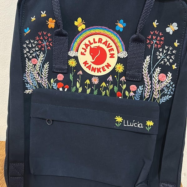 Fjallraven Kanken No. 1 Backpack Custom Hand Embroidery/customized ...