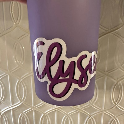 Name Sticker With Black Shadowing Vinyl Water Resistant or - Etsy