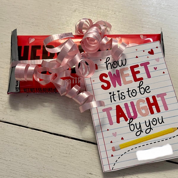 Teacher Valentines Day Gift Tag. Printable Gift Tags for Valentines Day ...