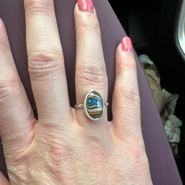 Thomsonite Ring Size 7 a Rare Minnesota Stone in Antiqued Sterling ...