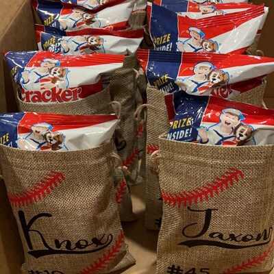 Personalized Baseball Party Favors Custom Burlap Bags - Etsy