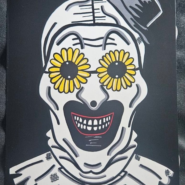 Art the Clown Print | Terrifier Print | Terrifier 2 Original Painting ...