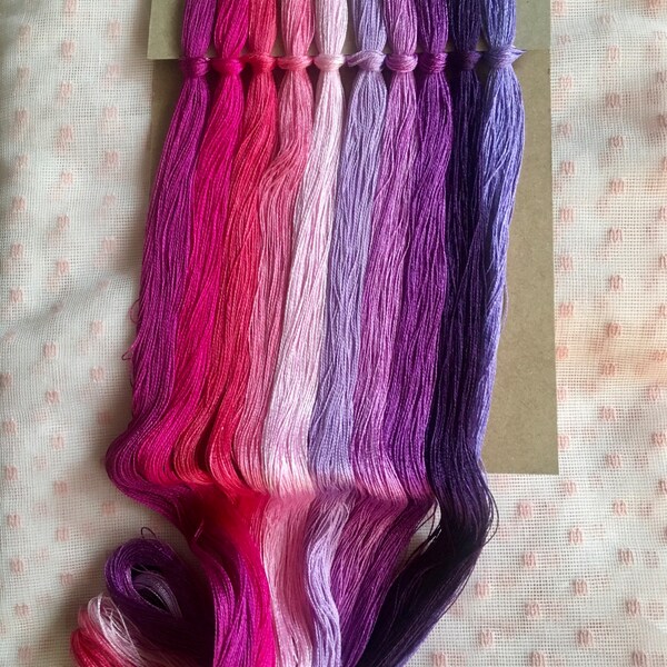 Hand Dyed Embroidery Thread Pack (10 Colours) - Brights Collection - Etsy
