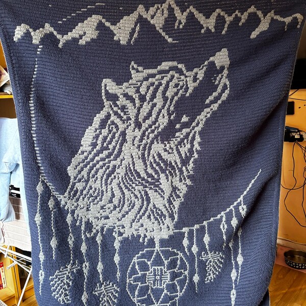 Duane's Spirit of the Wild Mosaic Crochet Pattern - Overlay, Wolf ...