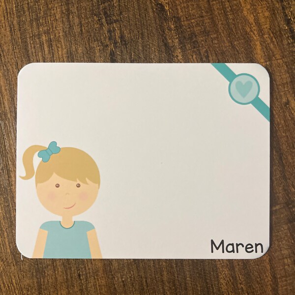 Little Me Note Cards - Set of Personalized Note Cards - Double-sided ...
