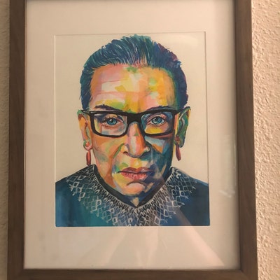 RBG ruth Bader Ginsburg Watercolor Print - Etsy