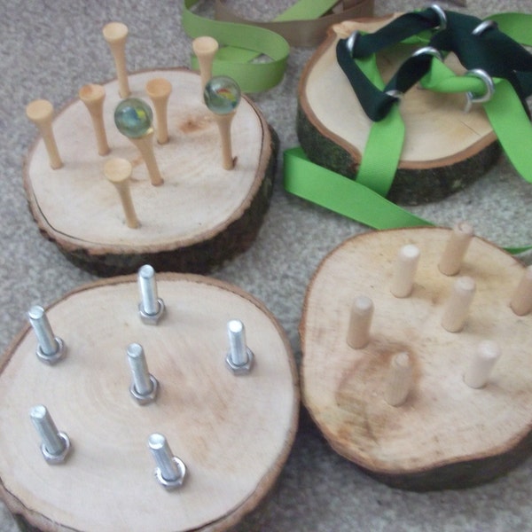 Large Geo Boards Funky Fingers Gym Fine Motor Skills EYFS Log Slices ...