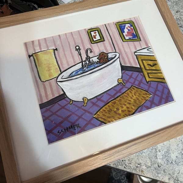 Beagle Singer Songwriter Dog Art Print - Stretched Canvas or Paper ...