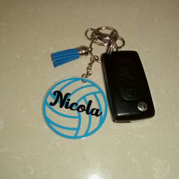 Personalised Netball Keyring / Personalised Netball Keychain / Sports ...