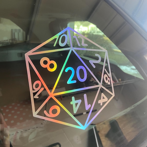 20 Sided Dice - Vinyl Sticker/decal - Etsy