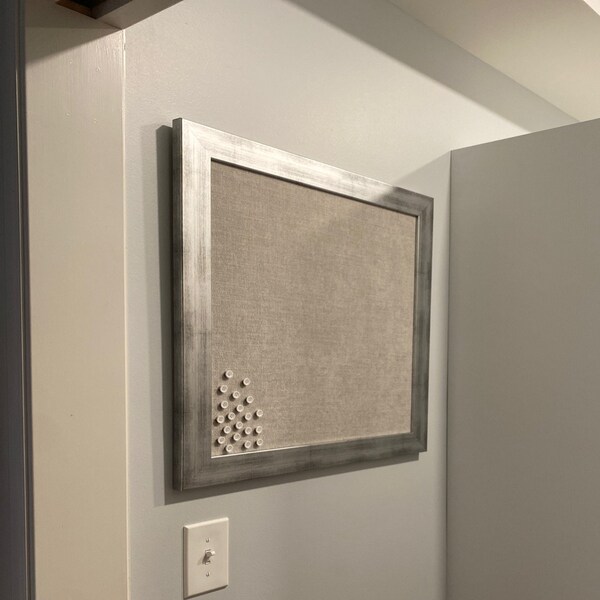 36" X 24" Pin Board PEBBLE GREY FABRIC | Frameless Pin Board | Bulletin ...
