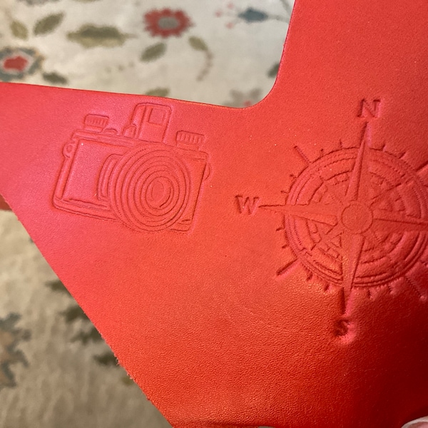 Delrin Leather Stamp: Wind Rose, Compass Passport Traveling, Leather ...