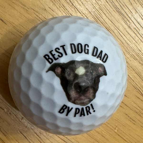 Custom Golf Balls, Dad Golf Ball, Dog Face Golf Balls, Custom Dog Gift ...