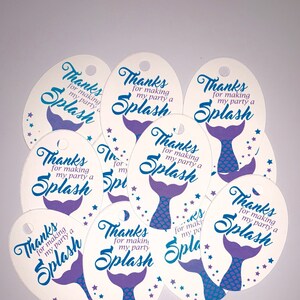 Mermaid Tail Favor Tags Under the Sea Favor Tags Mermaid Party ...