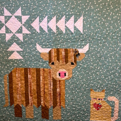 QUILT PATTERN Cattle Call a Highland Coo cow Quilt Pattern by Art East ...