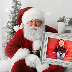 Santa Photoshop Template and PNG Holding Portrait Frame | Etsy