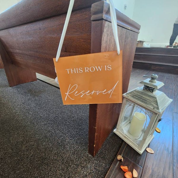 This Row is Reserved Sign for Wedding Ceremony, This Seat is Reserved ...