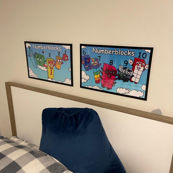 Number 1 to 5 Blocks Poster - Etsy