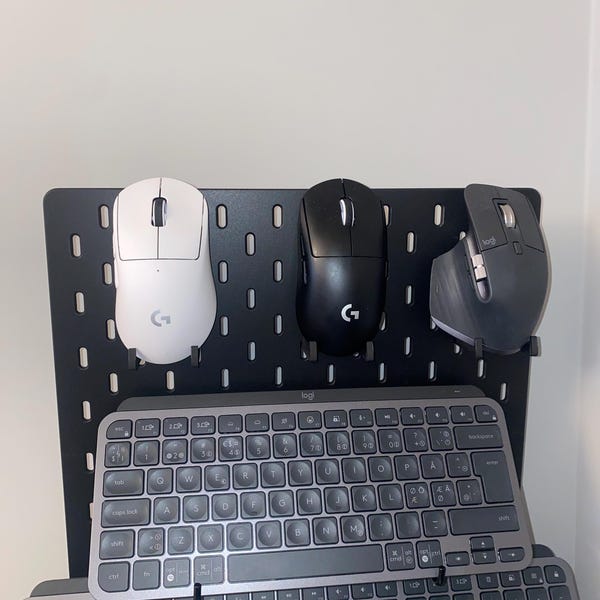 Mouse Holder for IKEA SKADIS or UPPSPEL Pegboard - Mouse Mount - Etsy